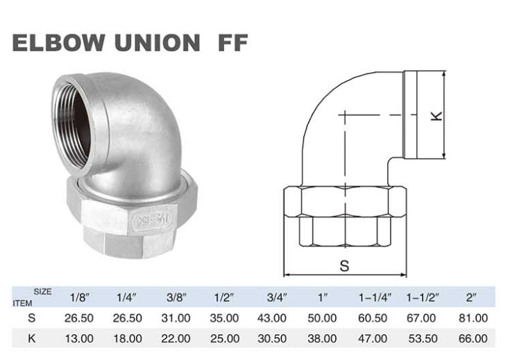 ELBOW UNION FF-CANGZHOU TYTON VALVES FITTINGS CO.,LTD.